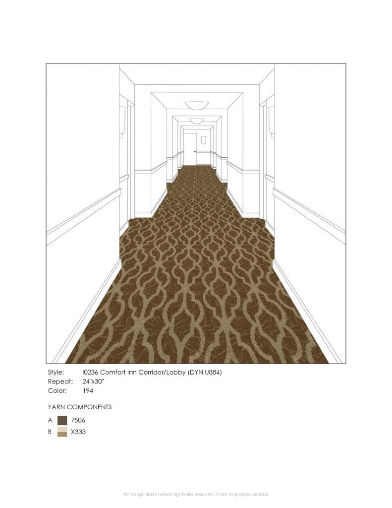 I0236 194 Corridor Scene - Commercial Carpeting